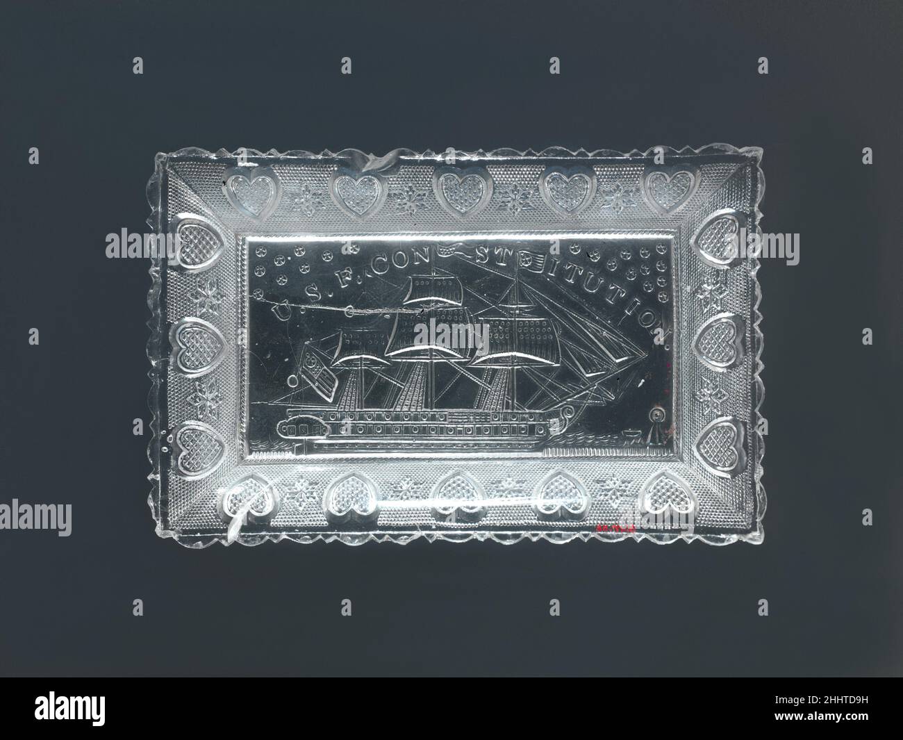 Tray 1832–40 American The Gothic-arch pattern pressed into this covered ...