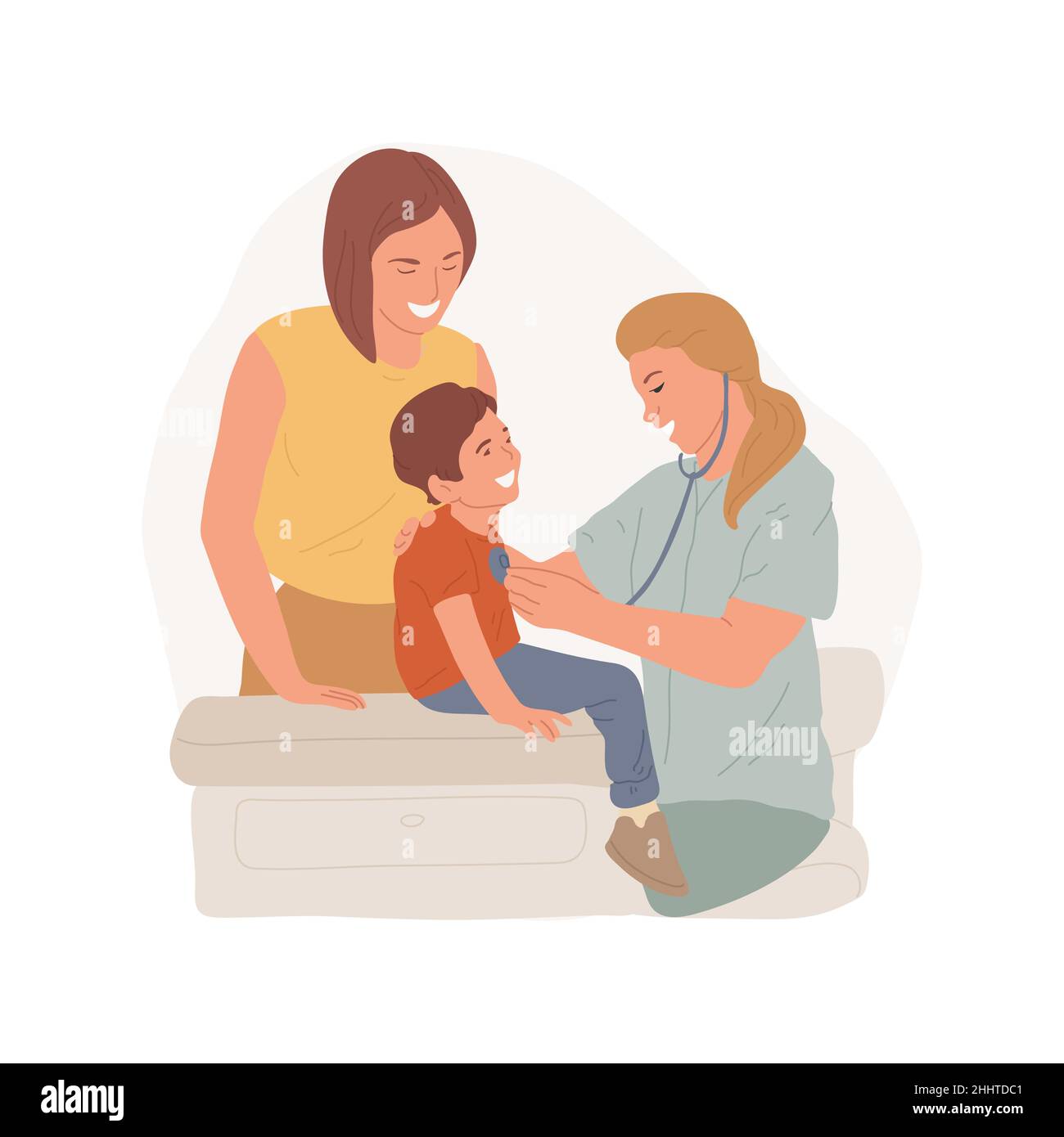 Doctor examination isolated cartoon vector illustration. Physical ...