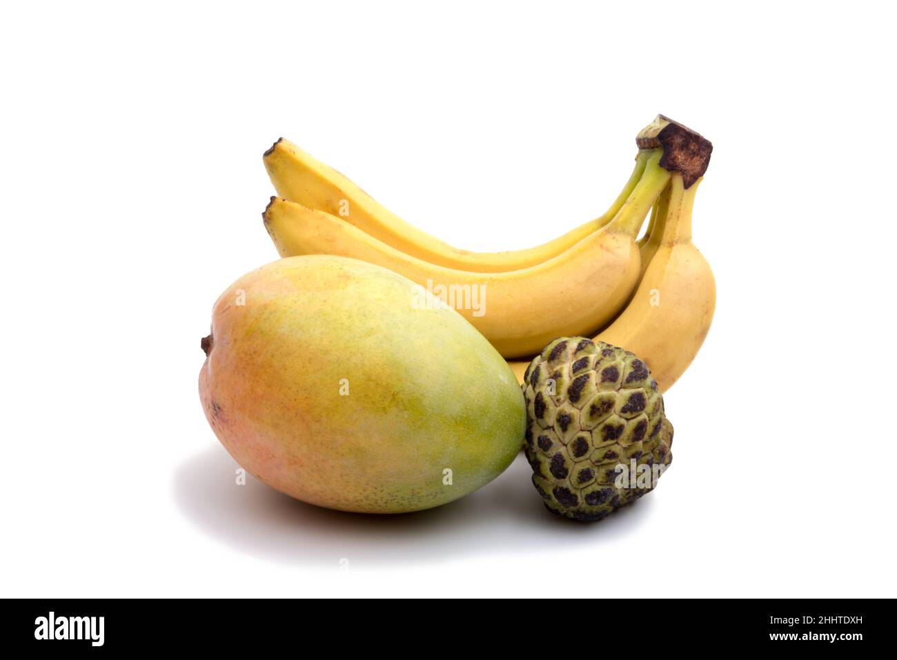 sugar apple, mango and banana isolated on the white Stock Photo - Alamy