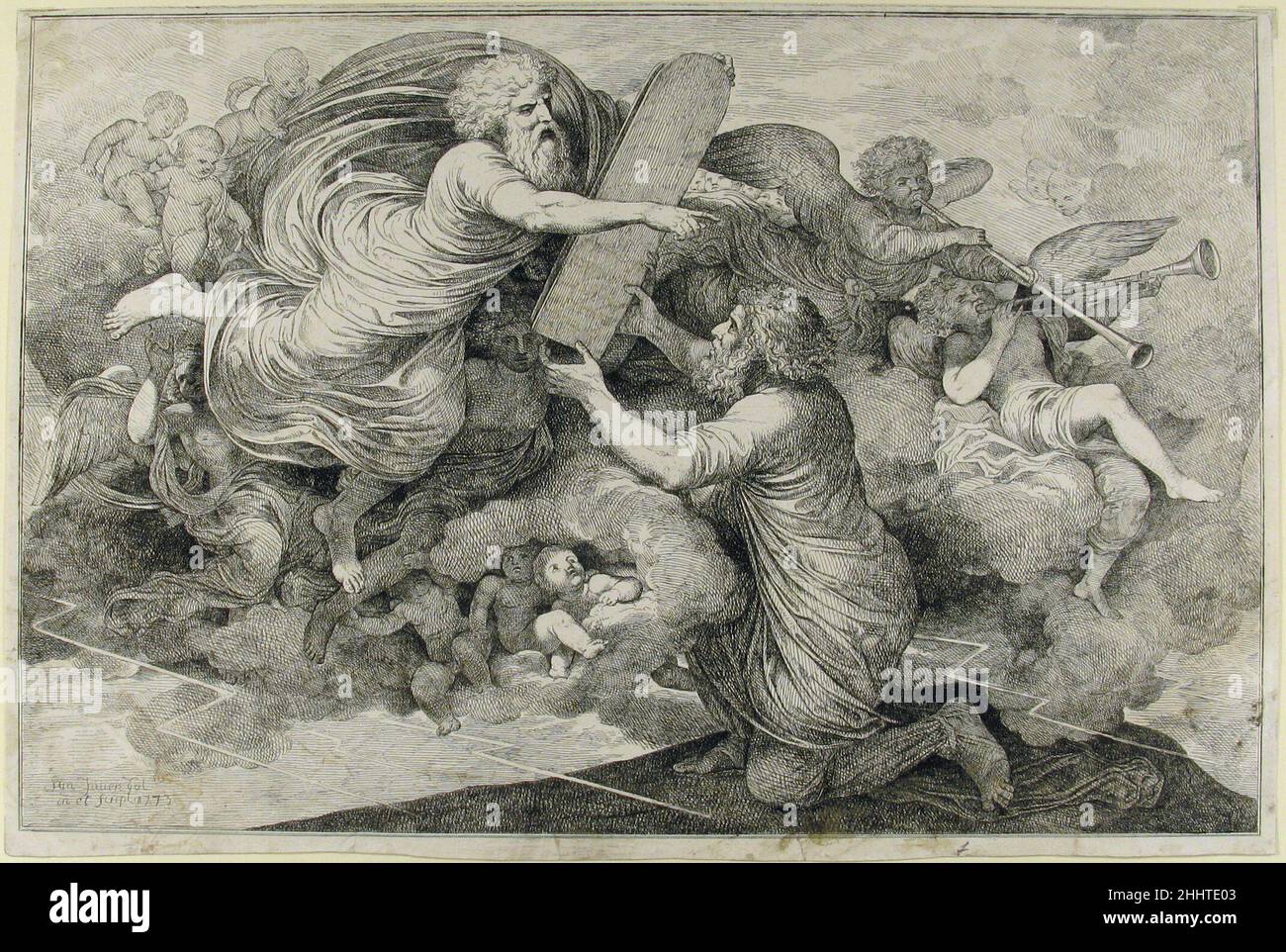 Moses on Sinai (Le tables de Loi judaique) 1773 Simon Julien French ...