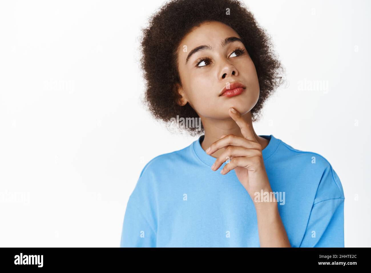 Pondering Hand Face High Resolution Stock Photography and Images - Alamy