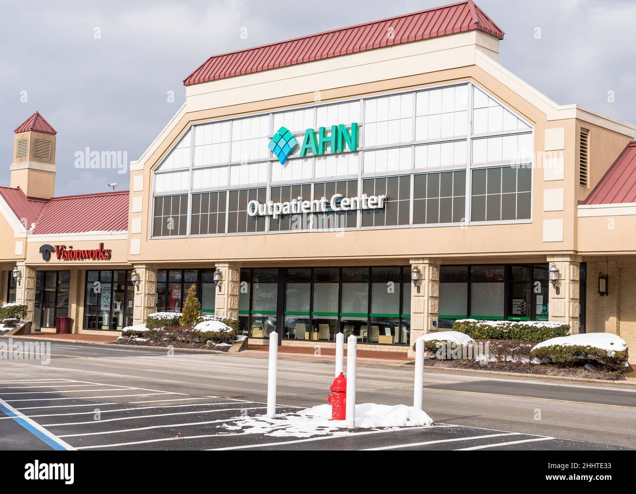 The Allegheny Health Network, AHN, outpatient center in the Waterworks ...