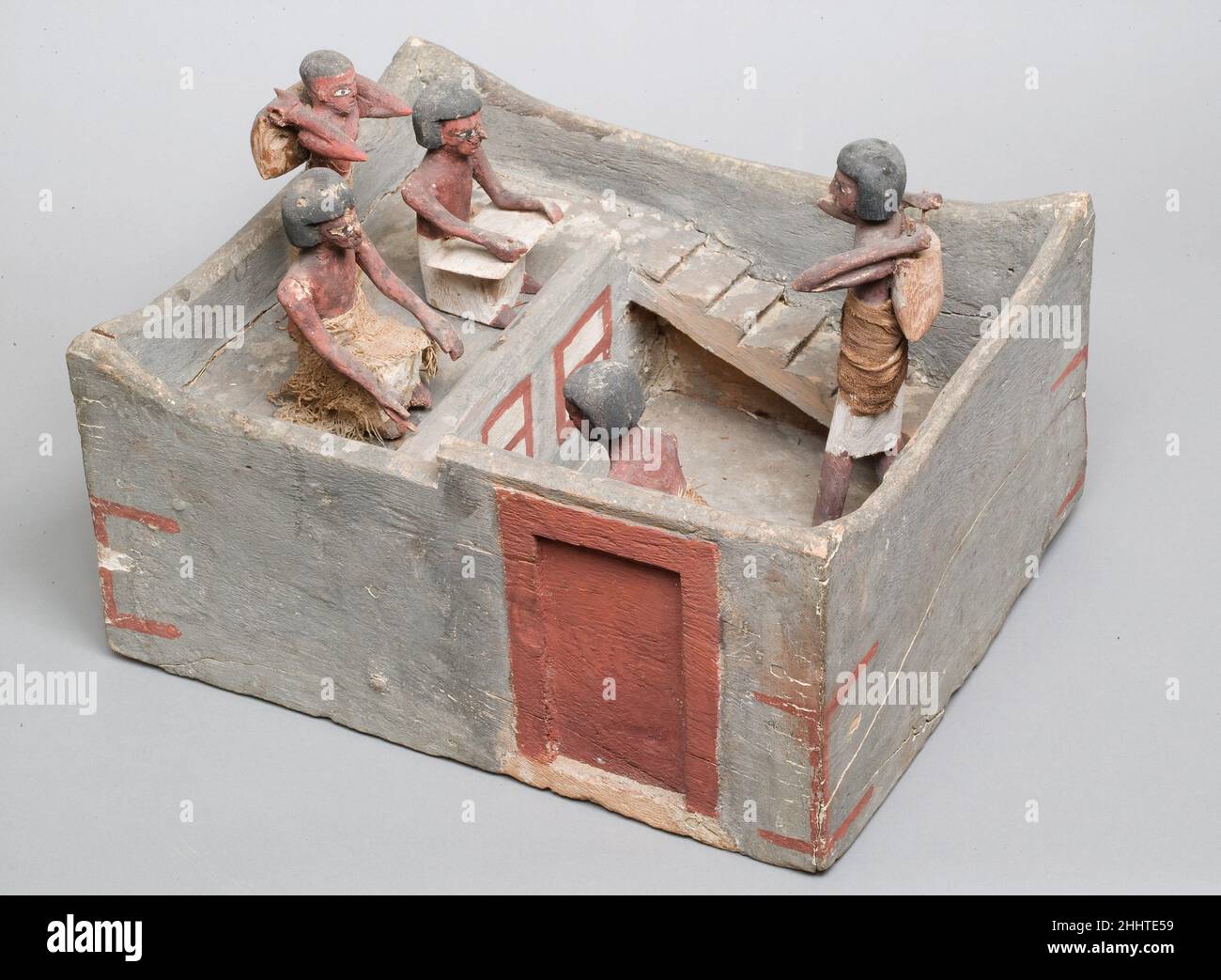 Model of a granary with scribe and overseer ca. 2030–1850 B.C. Middle ...