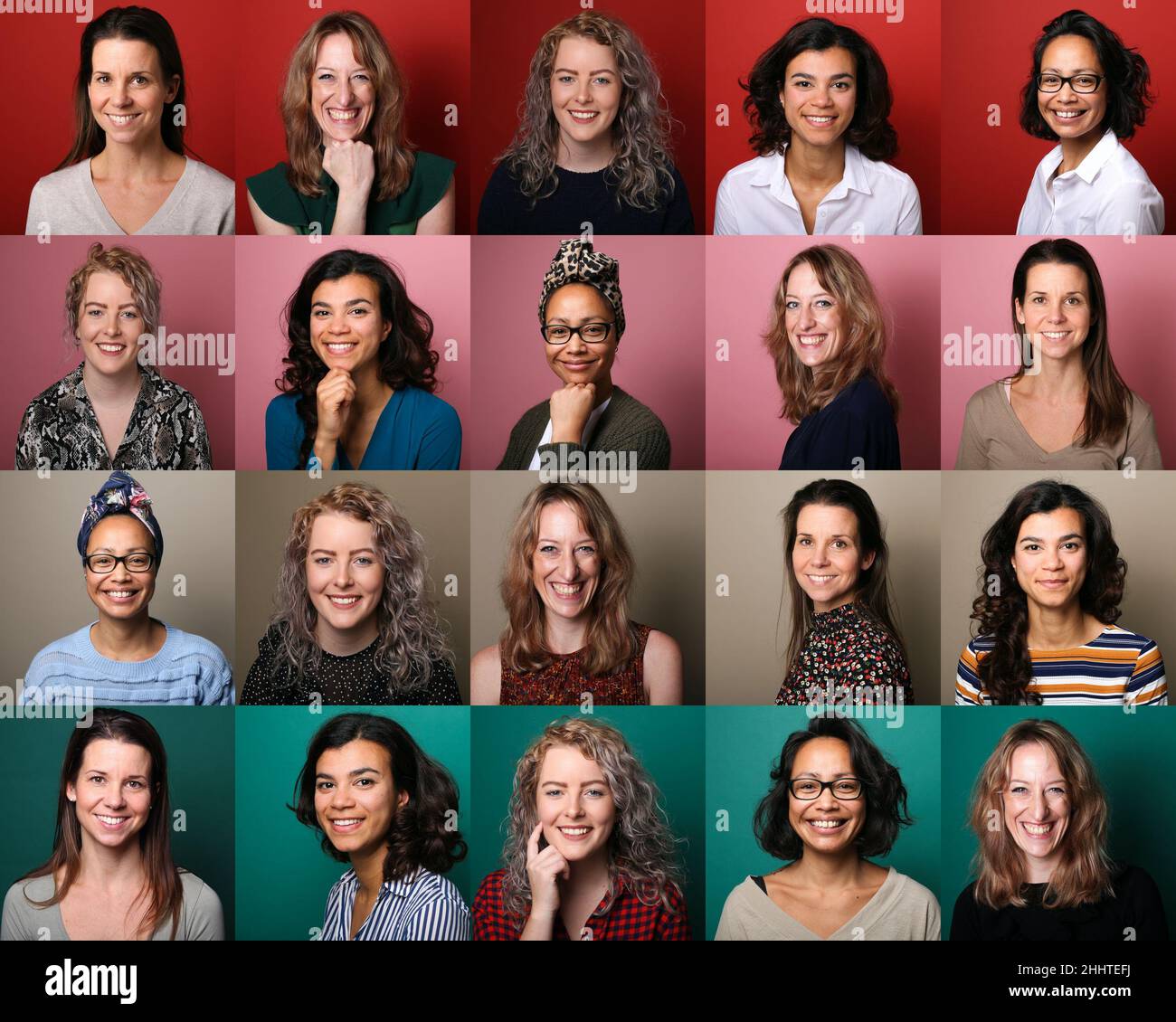 Group of beautiful people in a collage Stock Photo - Alamy