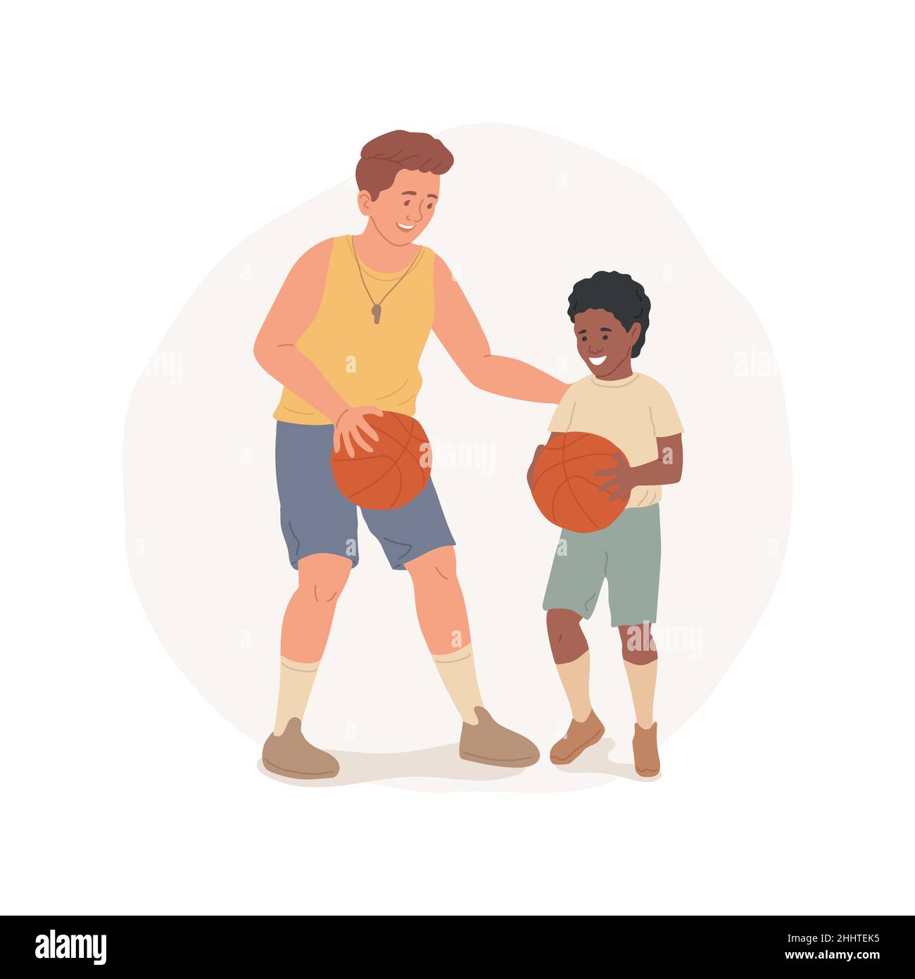 Coaching isolated cartoon vector illustration. Smiling teenager ...