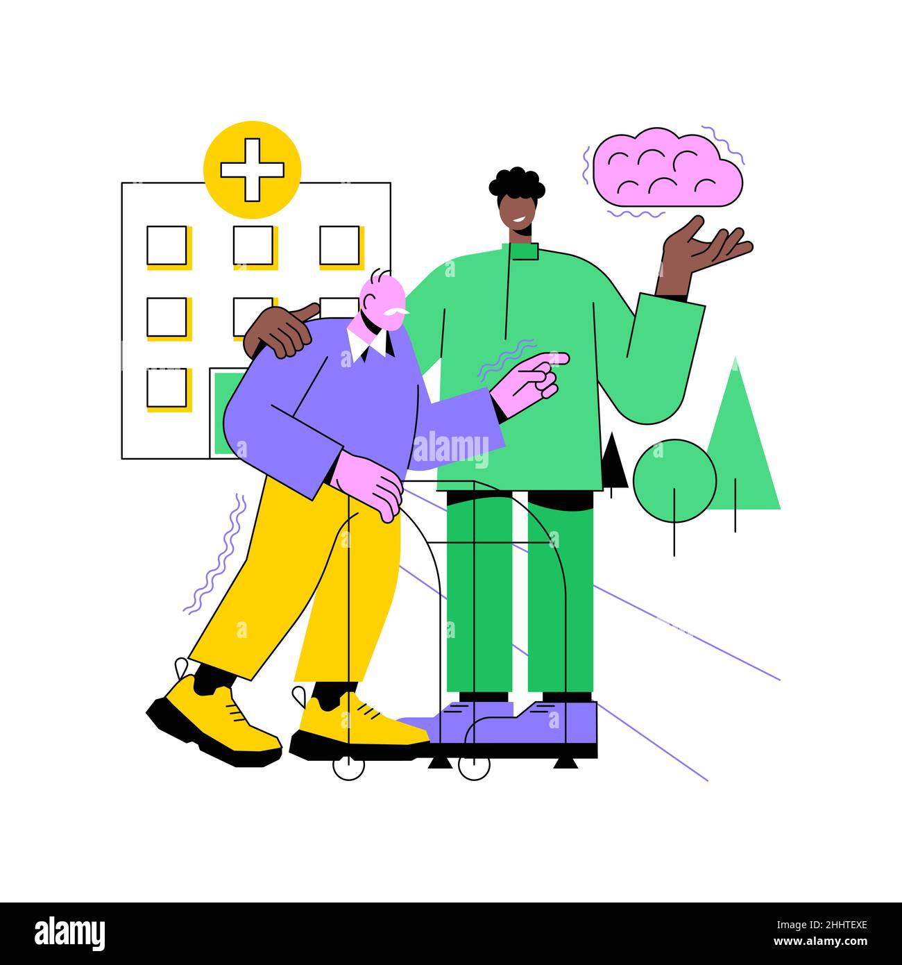 Parkinson disease abstract concept vector illustration. Parkinson cause ...