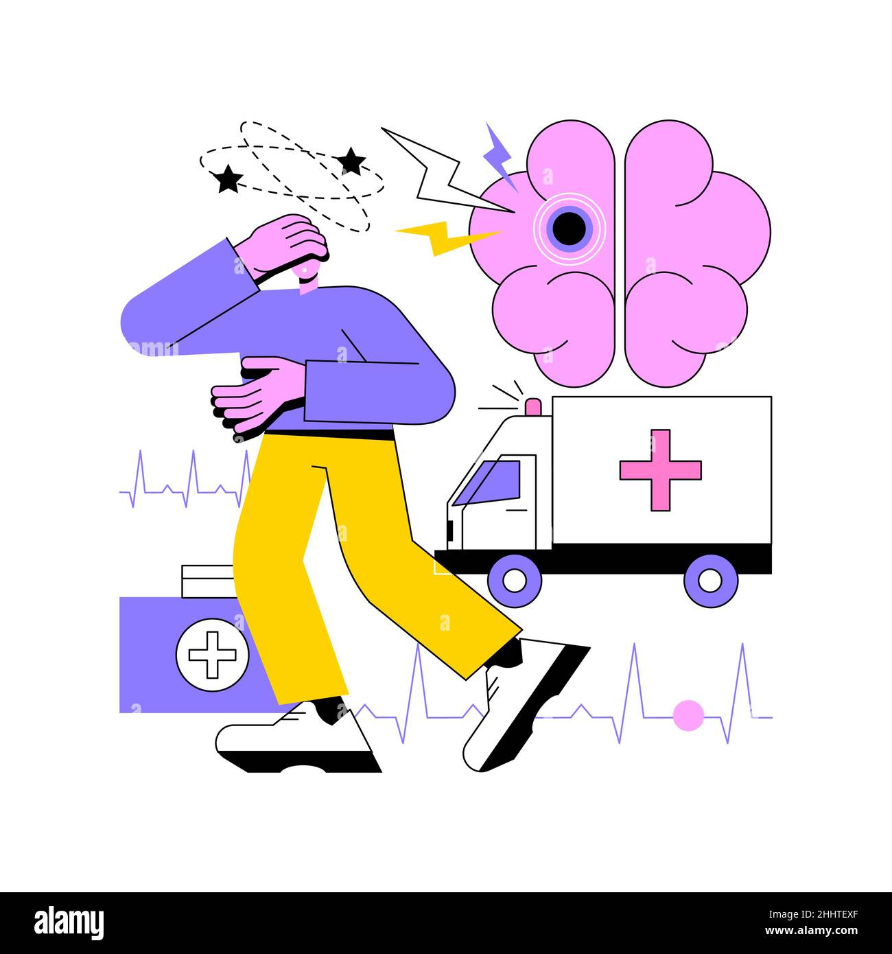 Stroke Abstract Concept Vector Illustration Cardiovascular Condition