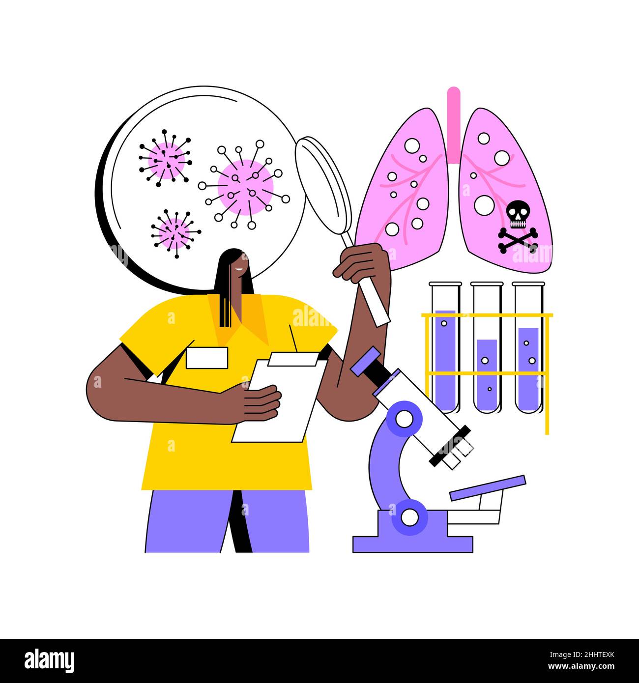 Lower respiratory infections abstract concept vector illustration. Lung ...