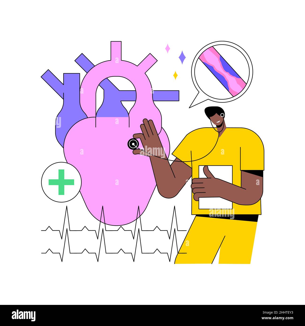Ischemic heart disease abstract concept vector illustration. Heart ...