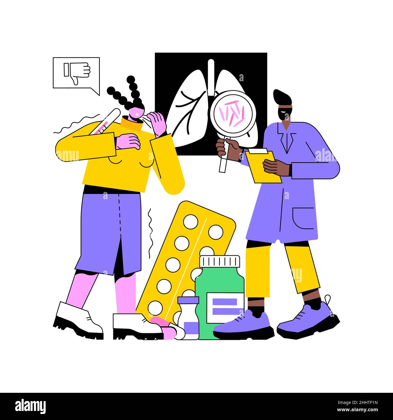 Tuberculosis abstract concept vector illustration. World tuberculosis ...