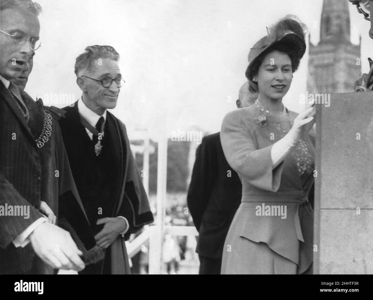 Princess Elizabeth paid her first visit to Coventry today and was ...