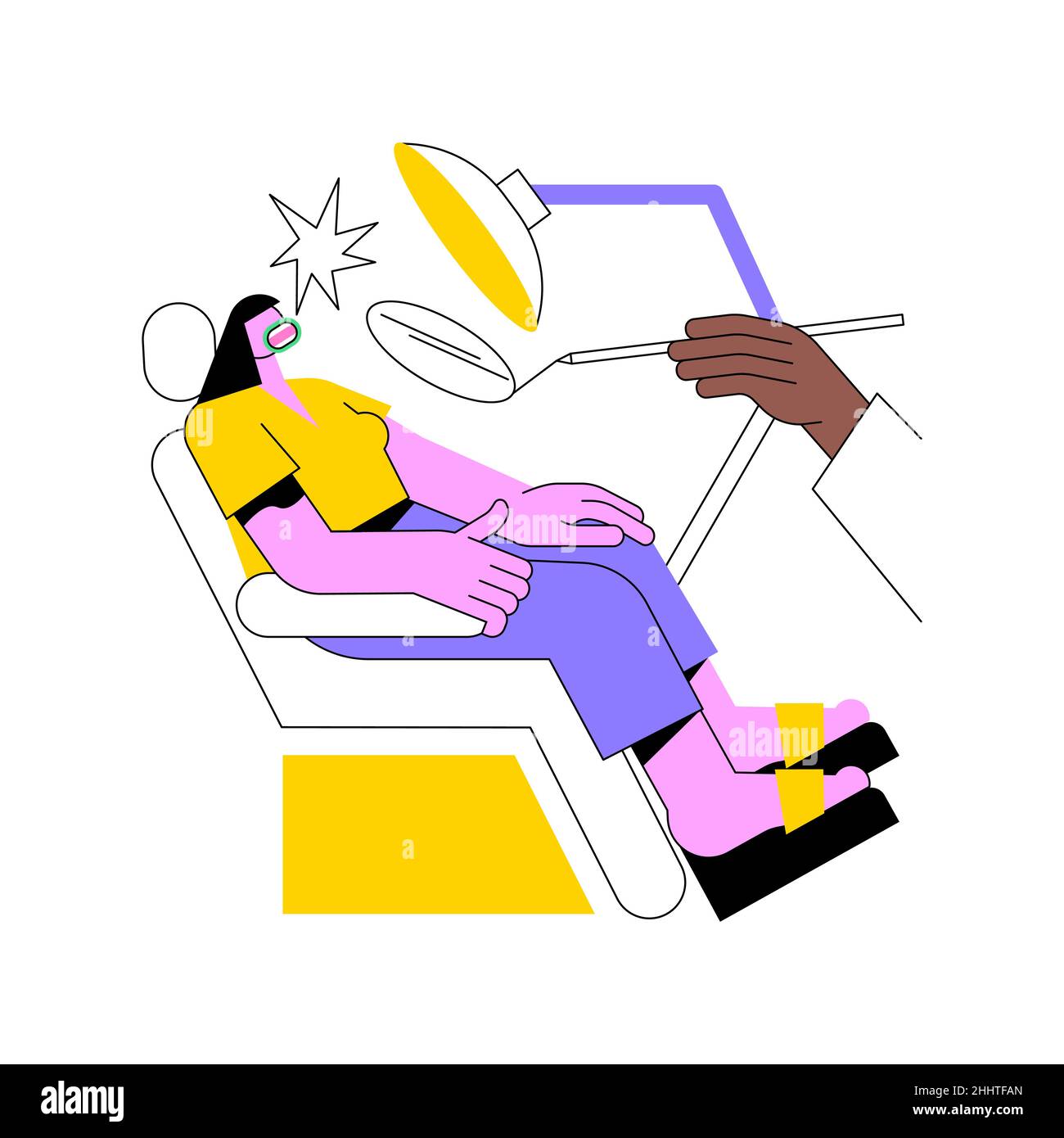 Dental examination abstract concept vector illustration. Dental care ...