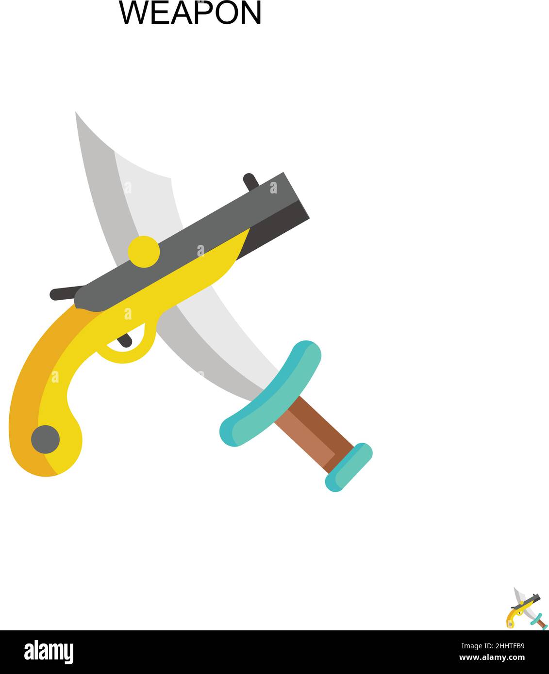 Weapon Simple vector icon.Perfect color modern pictogram on editable ...