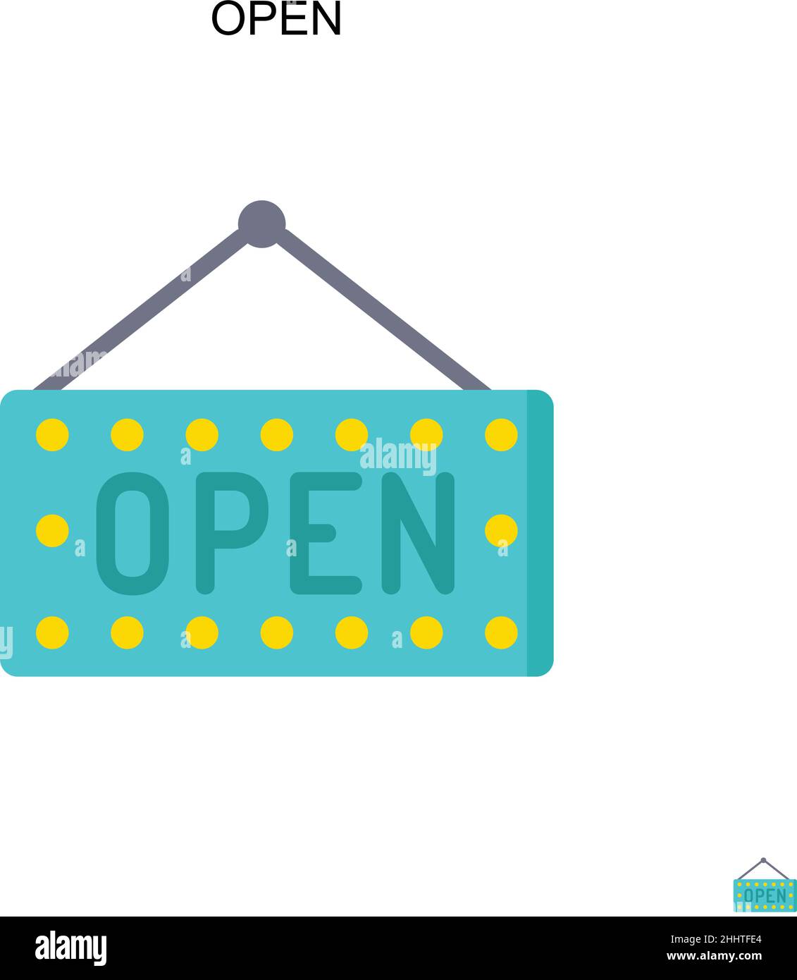 Open Simple vector icon.Perfect color modern pictogram on editable ...