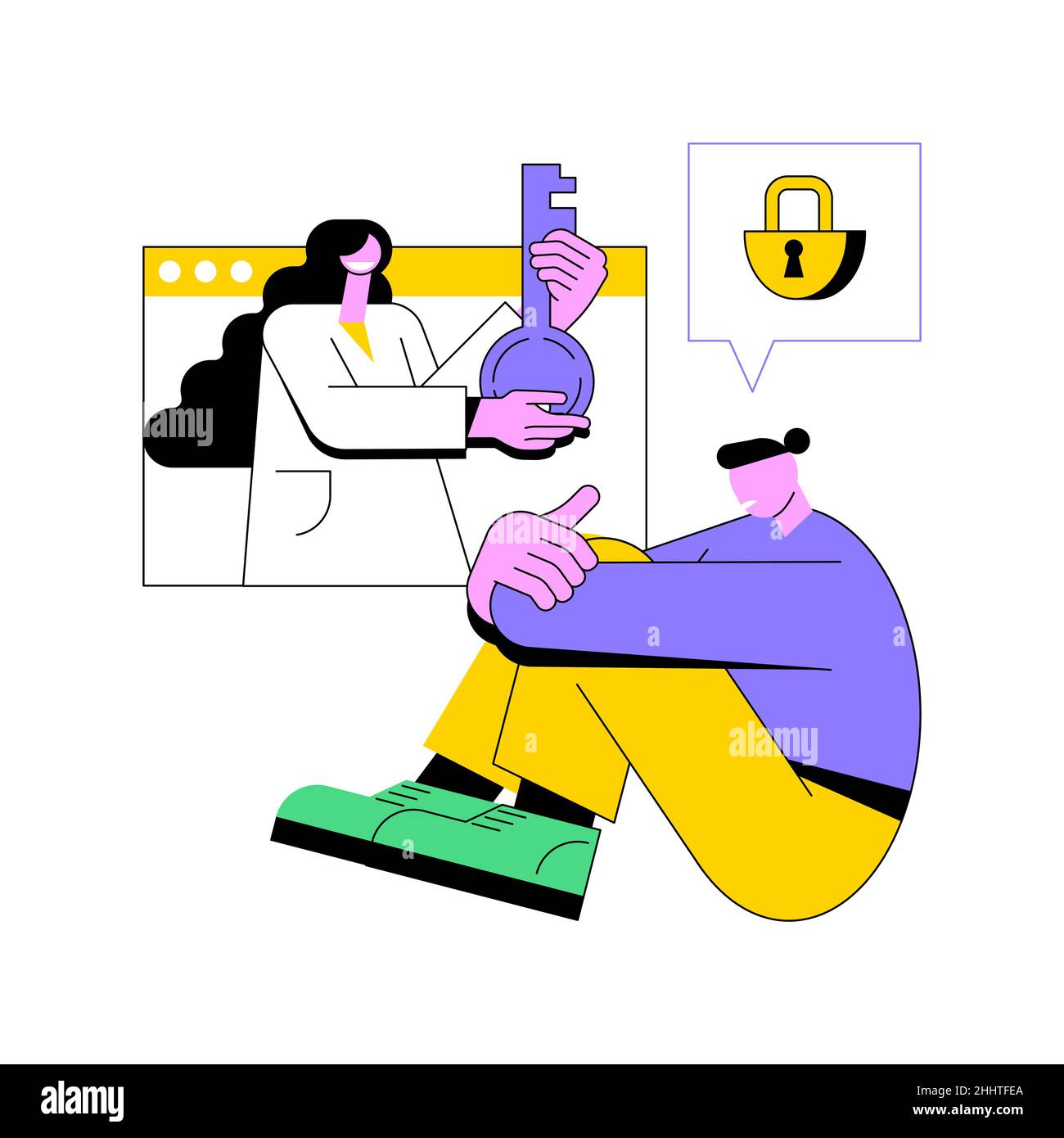 Depression counseling abstract concept vector illustration ...