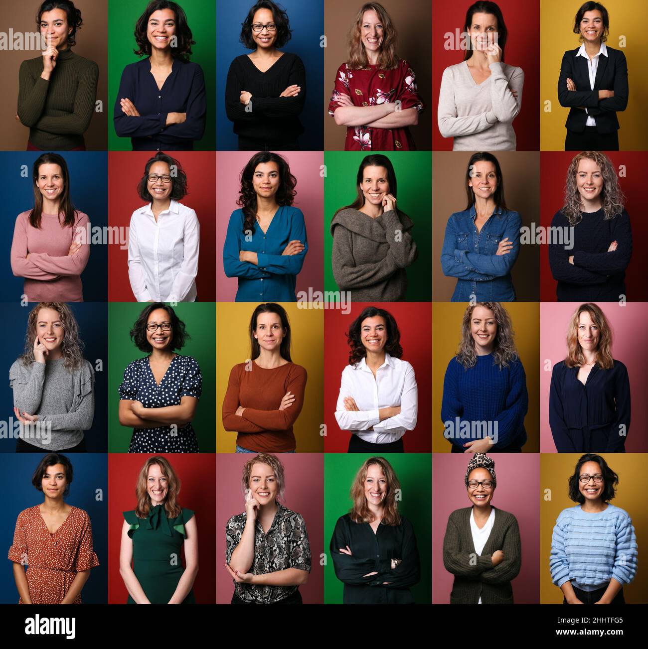 Group of beautiful people in a collage Stock Photo - Alamy