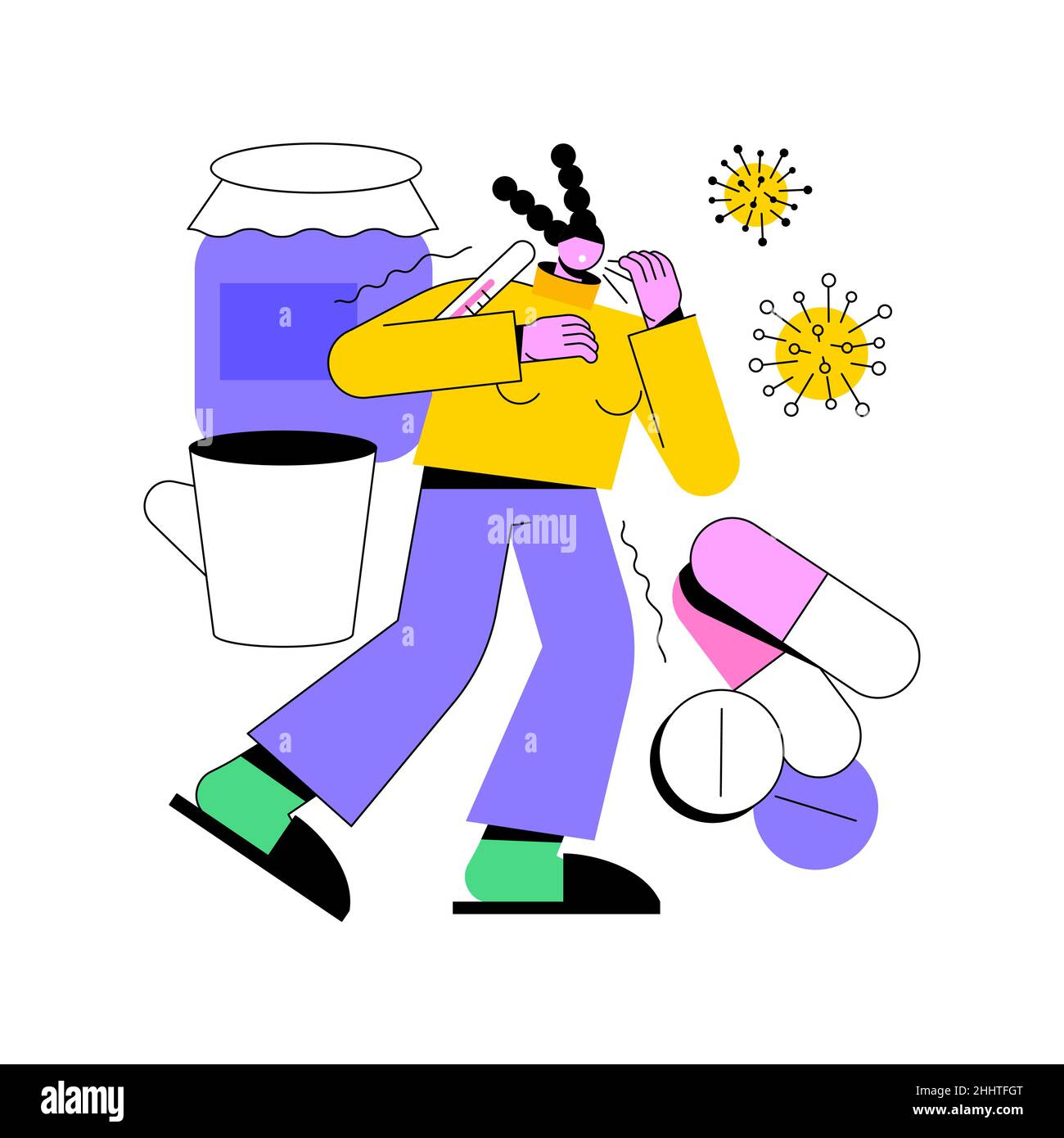 Seasonal Flu abstract concept vector illustration. Seasonal influenza ...