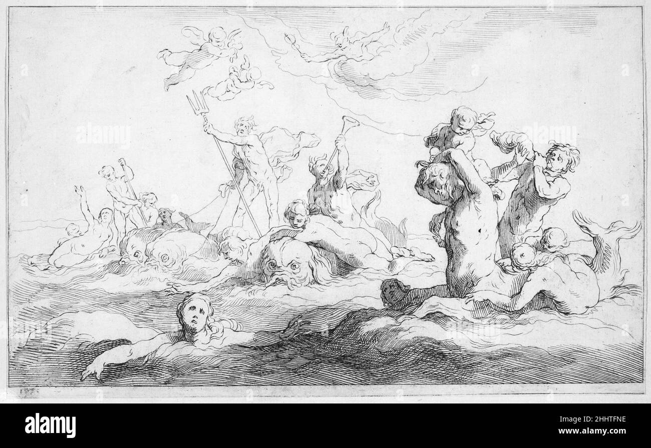 The Realm of Neptune, from Drawing Book 1650–56 Frederick Bloemaert ...
