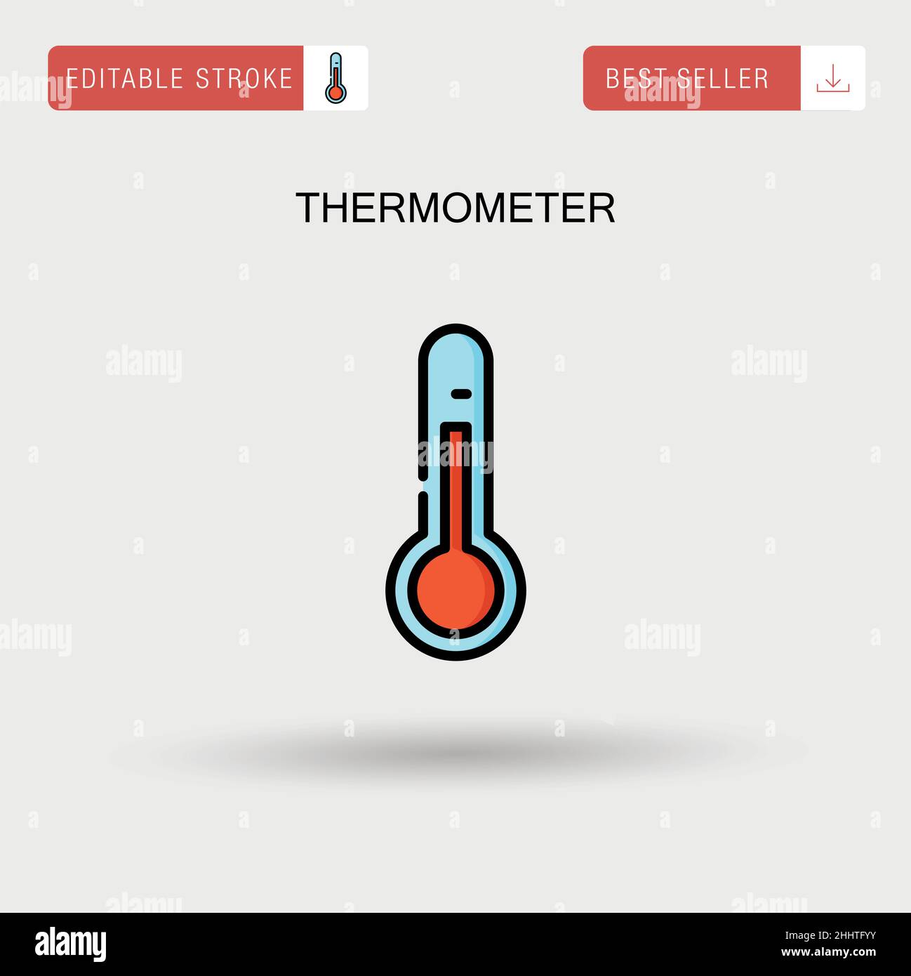 Thermometer Simple vector icon Stock Vector Image & Art - Alamy