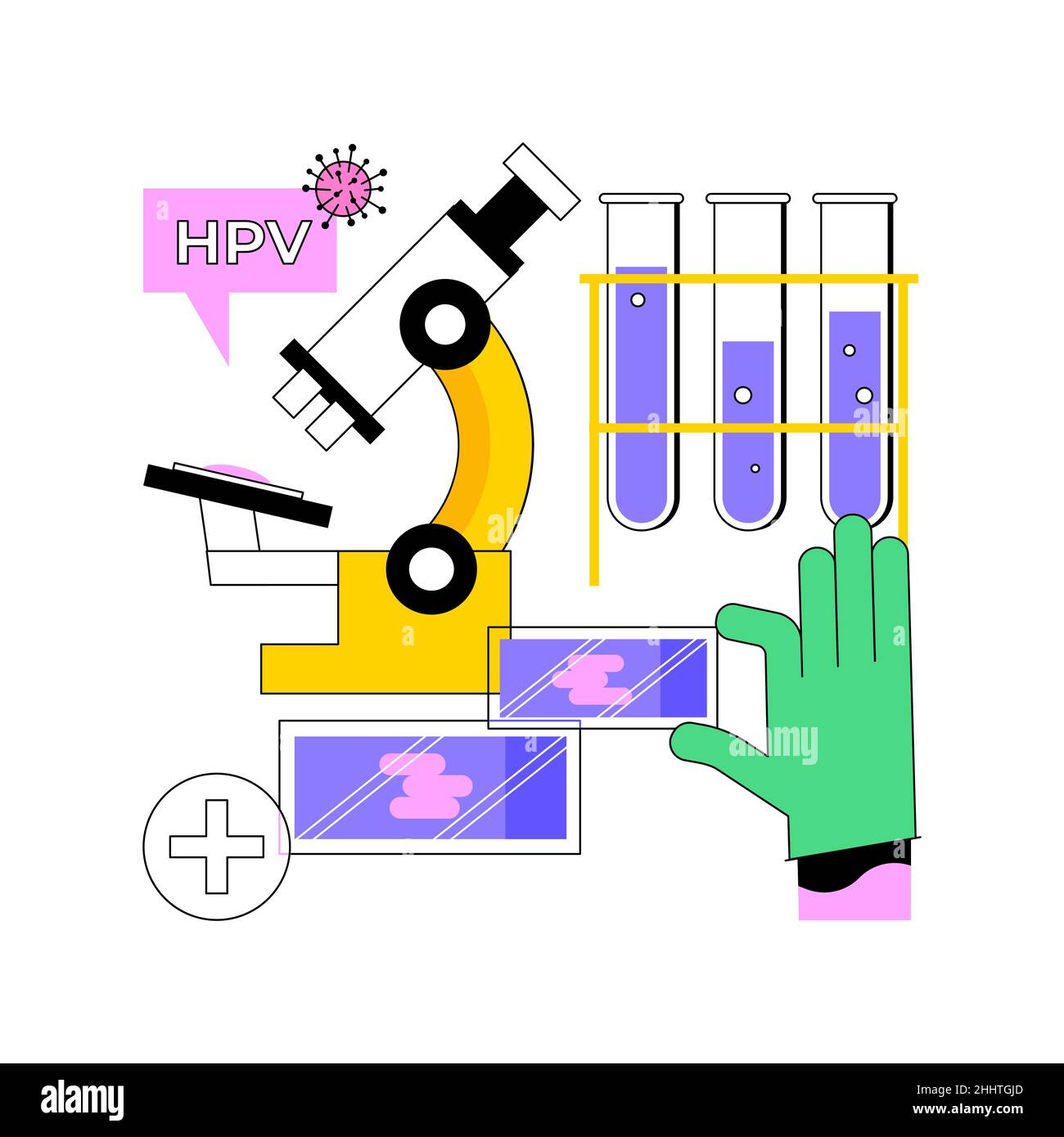 HPV test abstract concept vector illustration. Human papillomavirus ...