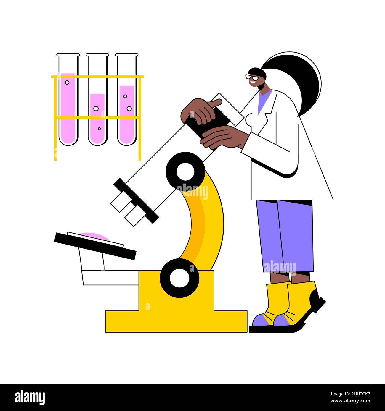 Blood testing abstract concept vector illustration. Medical testing ...