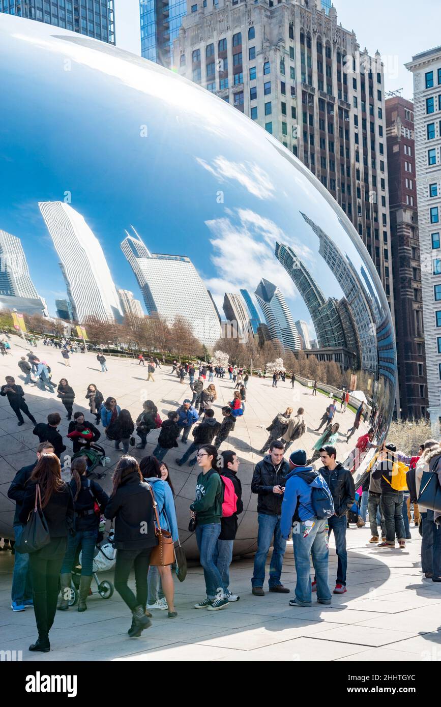 Chicago Bean, Millennial Park Stock Photo - Alamy