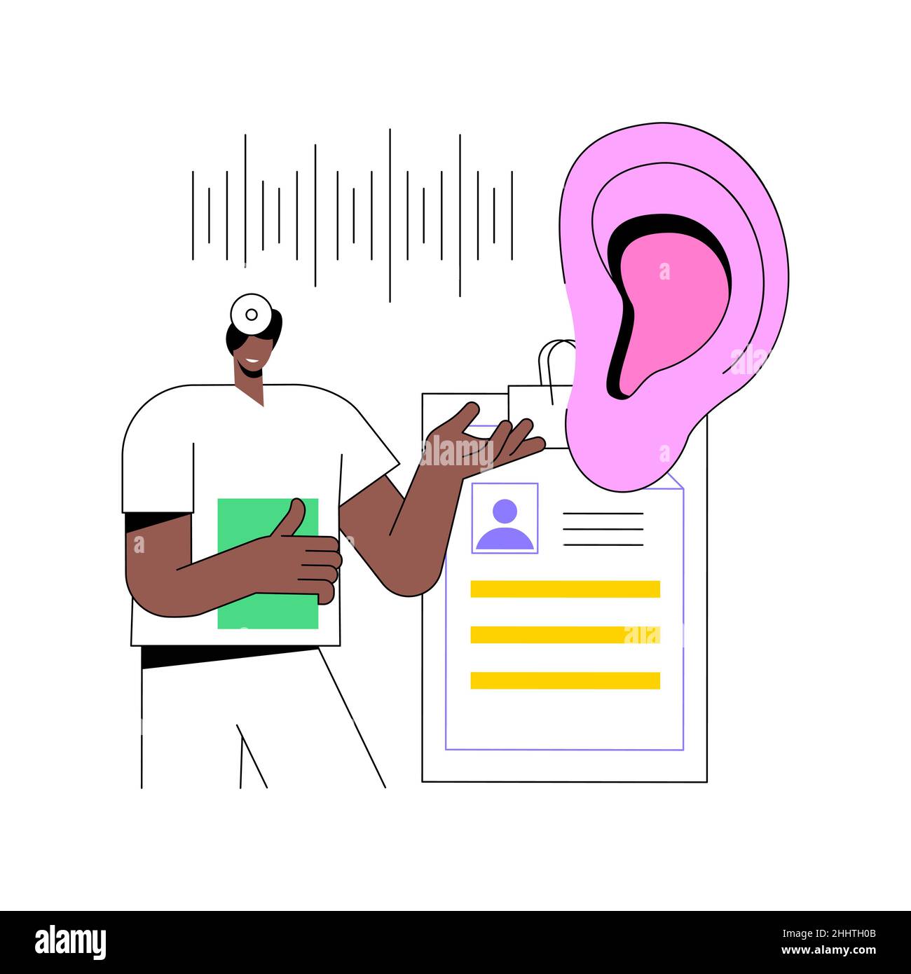 Hearing screening abstract concept vector illustration. Hearing loss ...