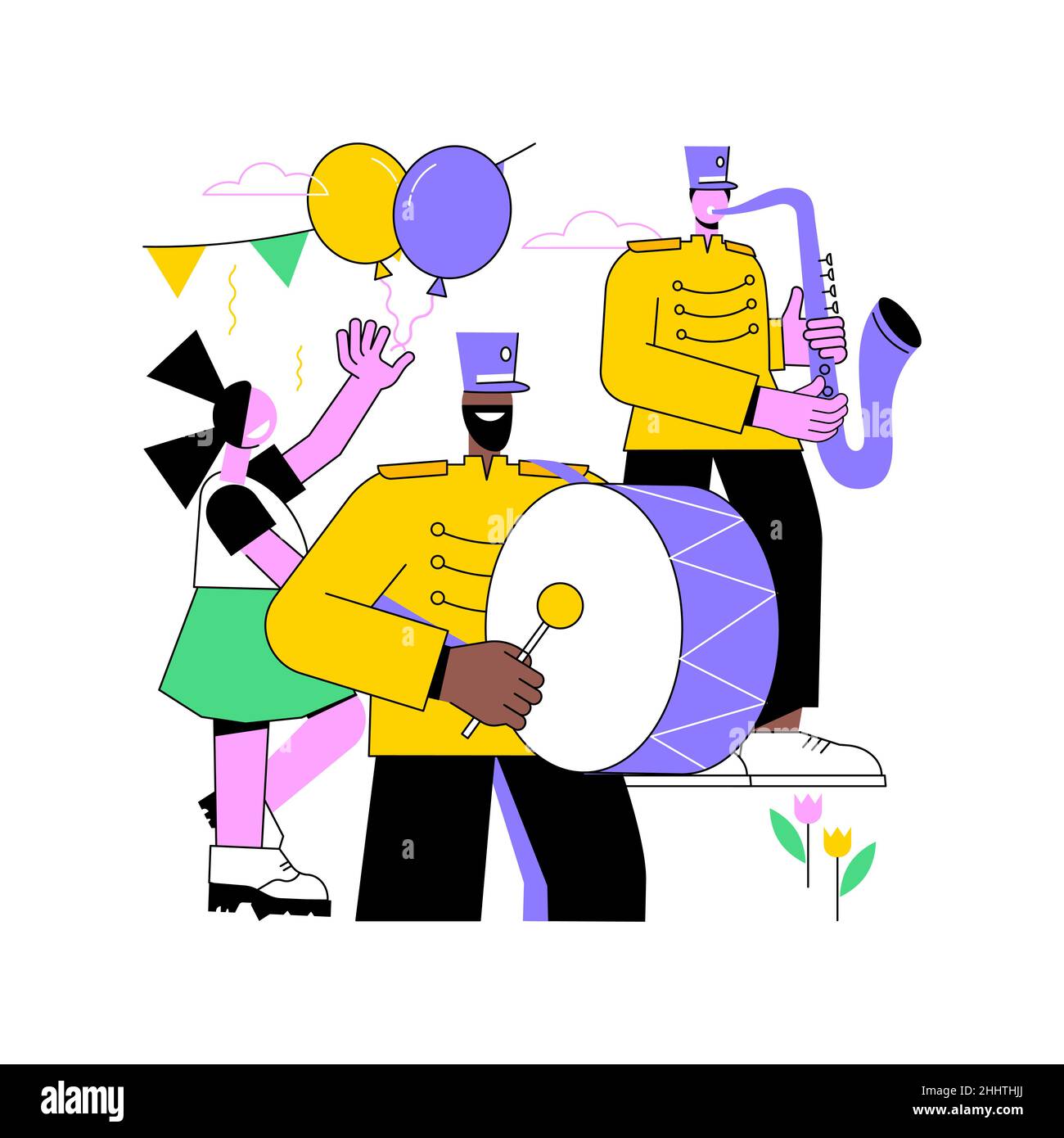 Parade abstract concept vector illustration. National holiday parade ...