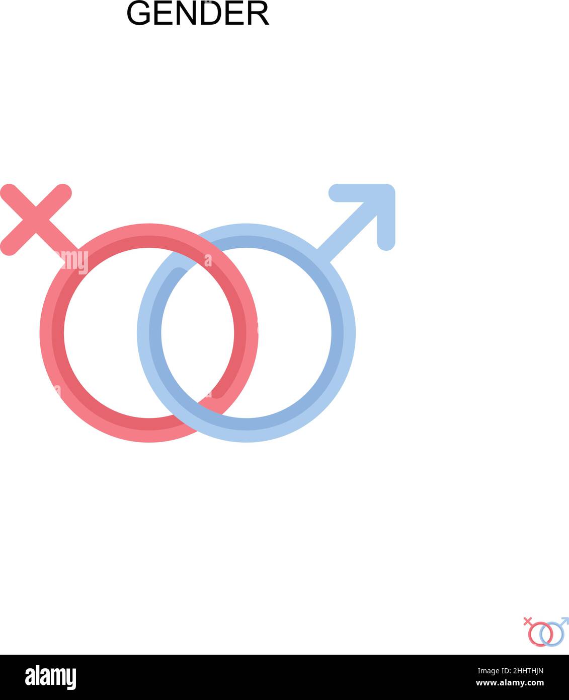 Gender Simple vector icon.Perfect color modern pictogram on editable ...