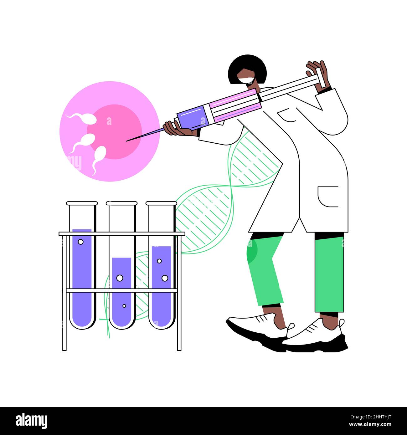 Artificial reproduction abstract concept vector illustration ...