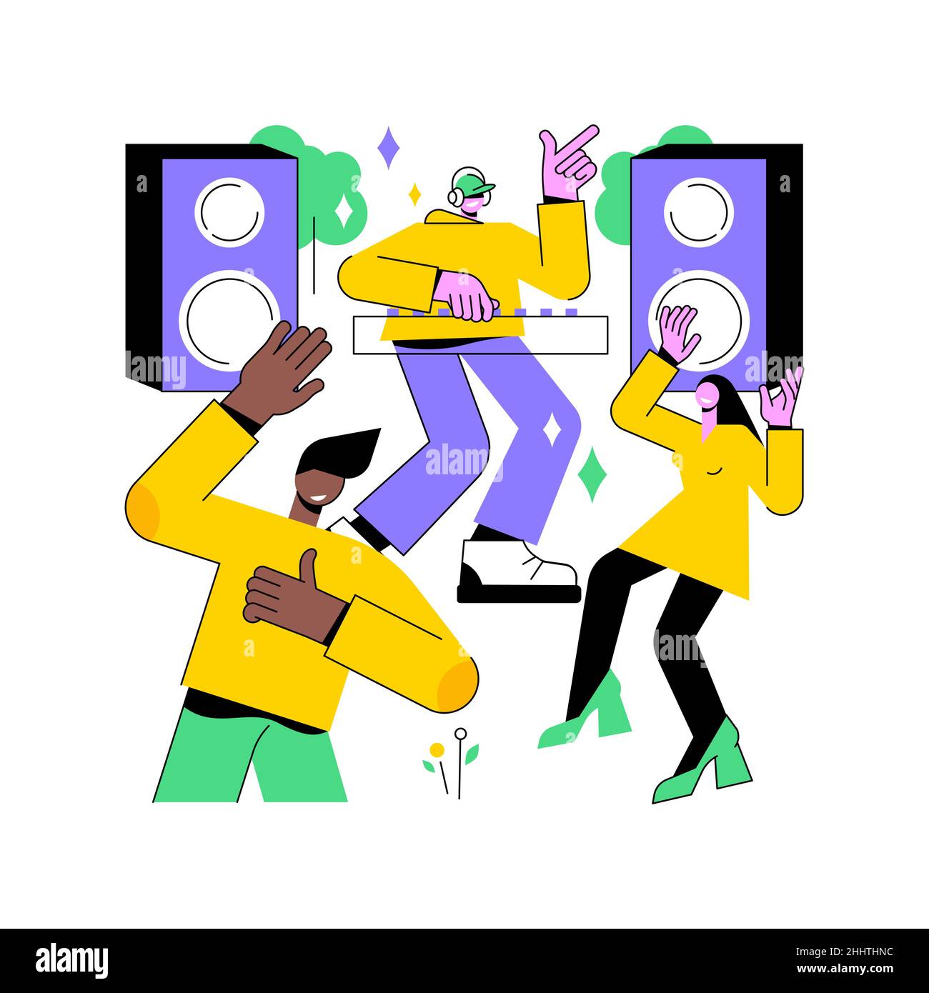 Open air party abstract concept vector illustration. Open air event ...