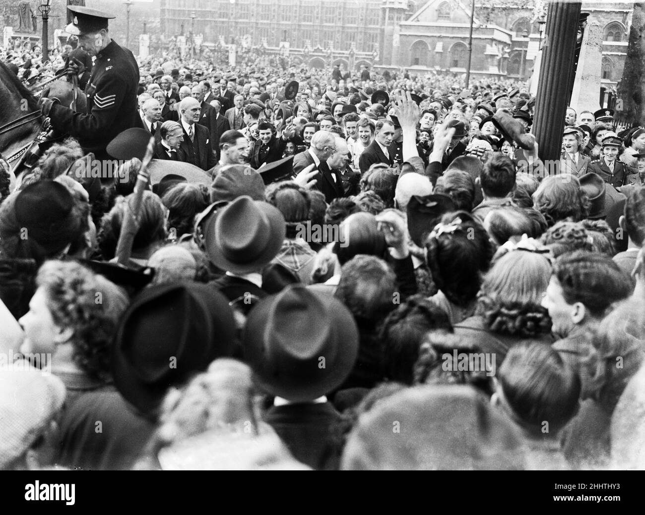 VE Day celebrations in London at the end of the Second World War. Some ...