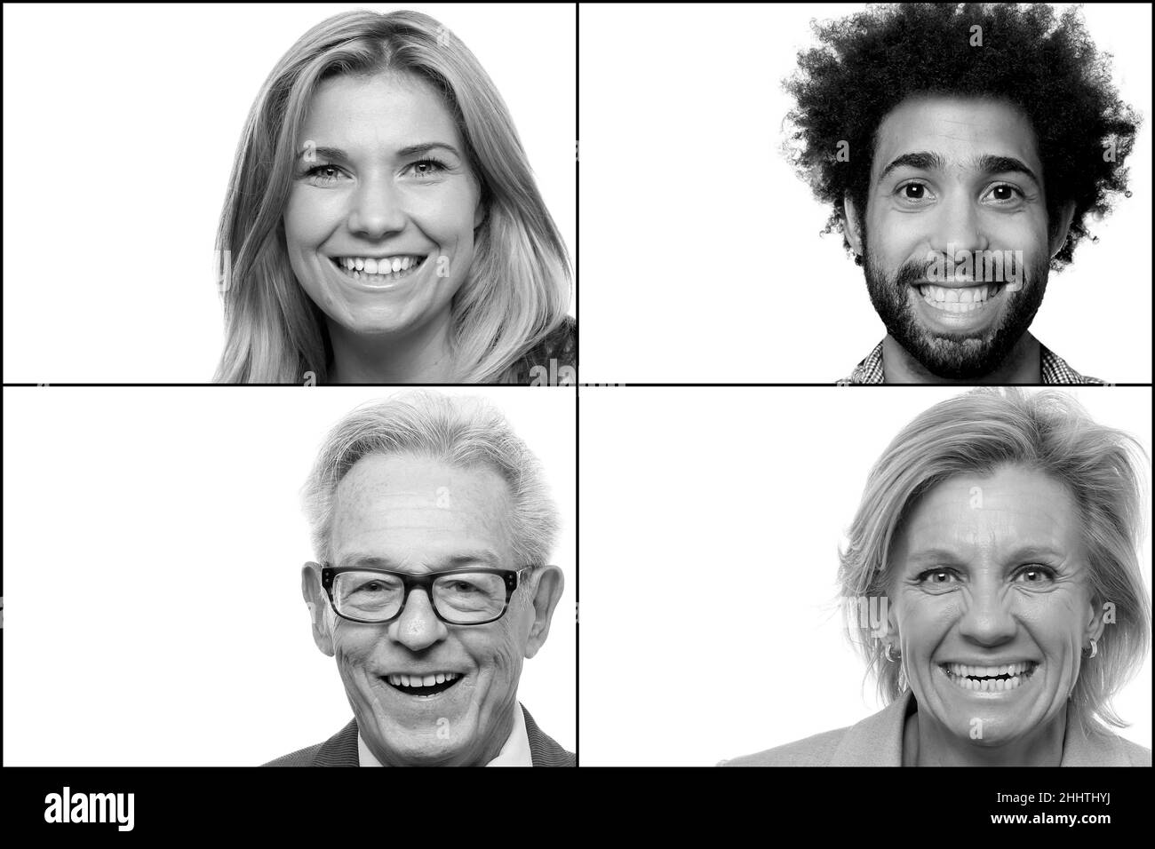 Group of people in a collage Stock Photo - Alamy