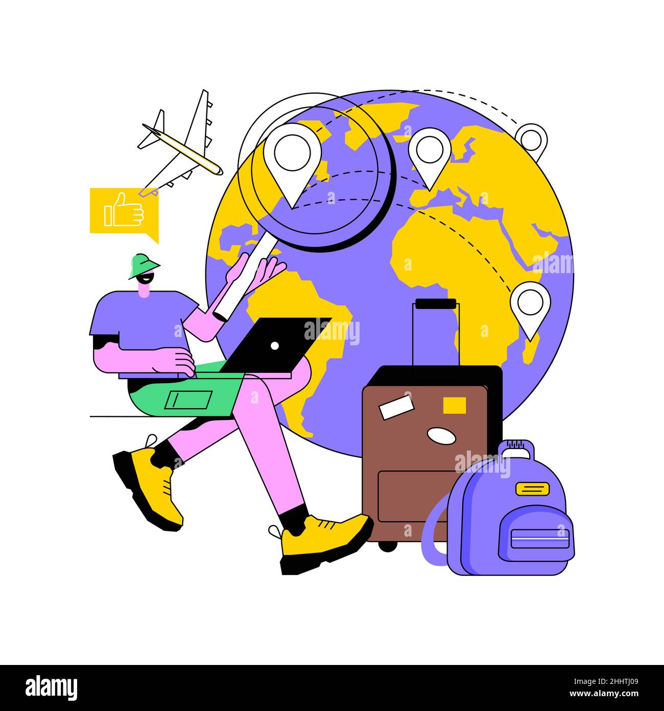 Nomadism abstract concept vector illustration. Without fixed habitation ...