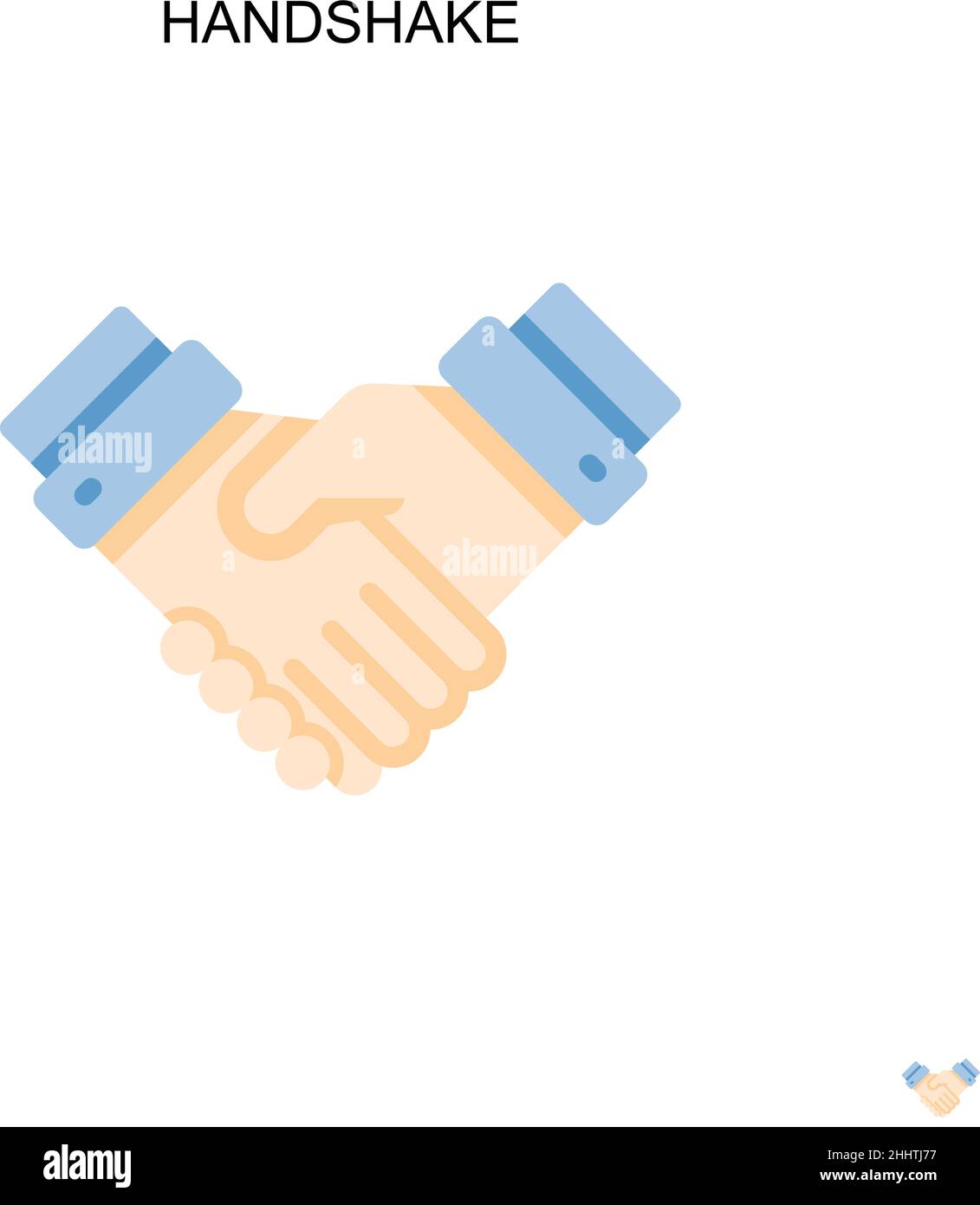 Handshake Simple vector icon.Perfect color modern pictogram on editable ...