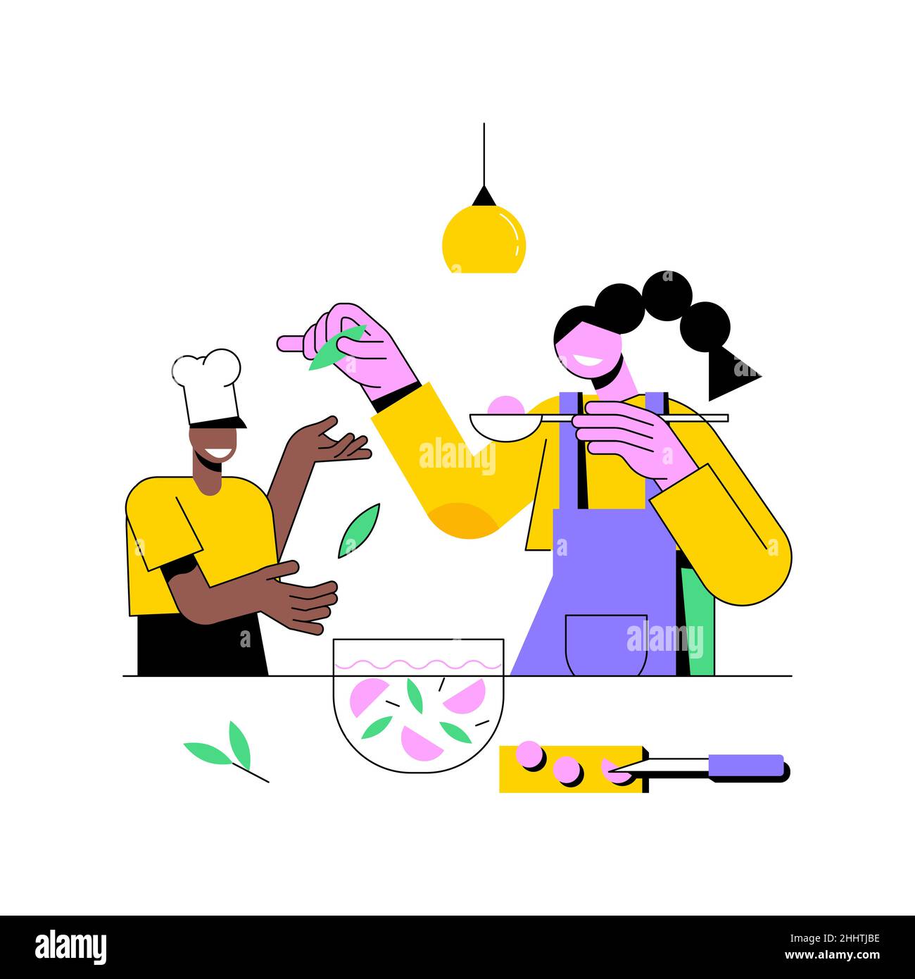 Quarantine cooking abstract concept vector illustration. Family recipe ...