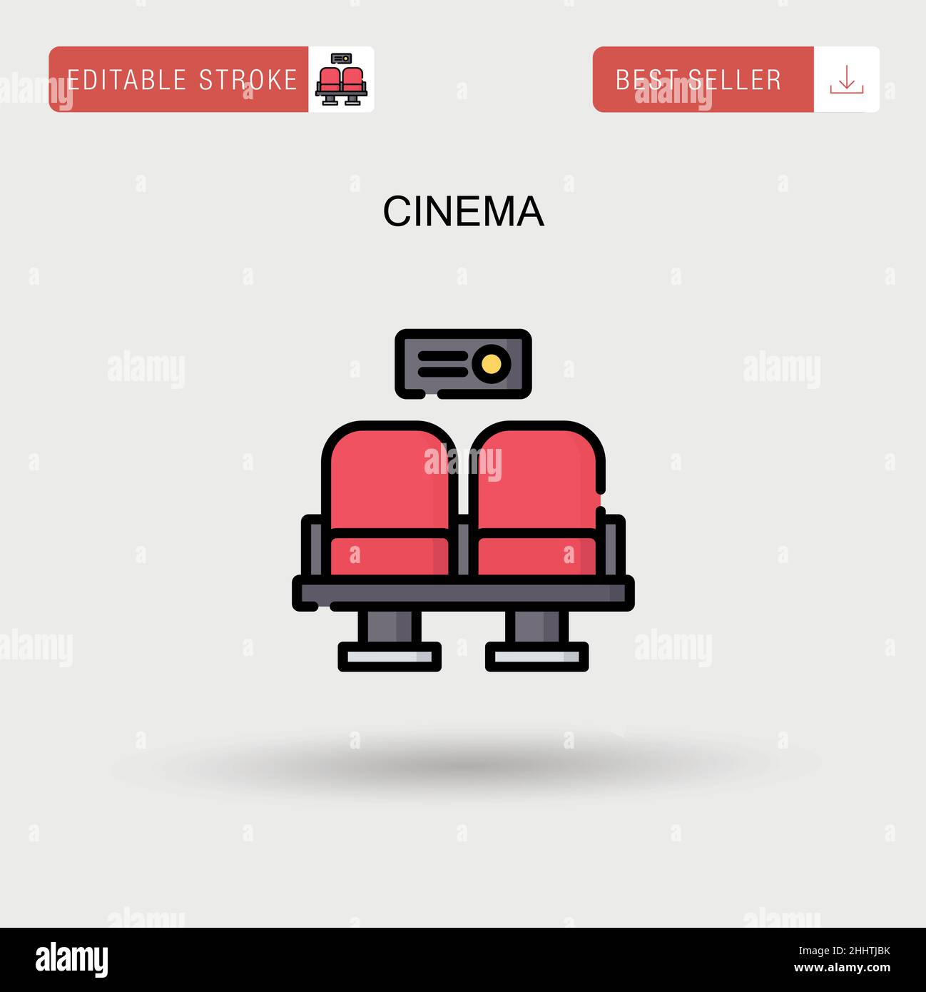 Cinema Simple vector icon Stock Vector Image & Art - Alamy