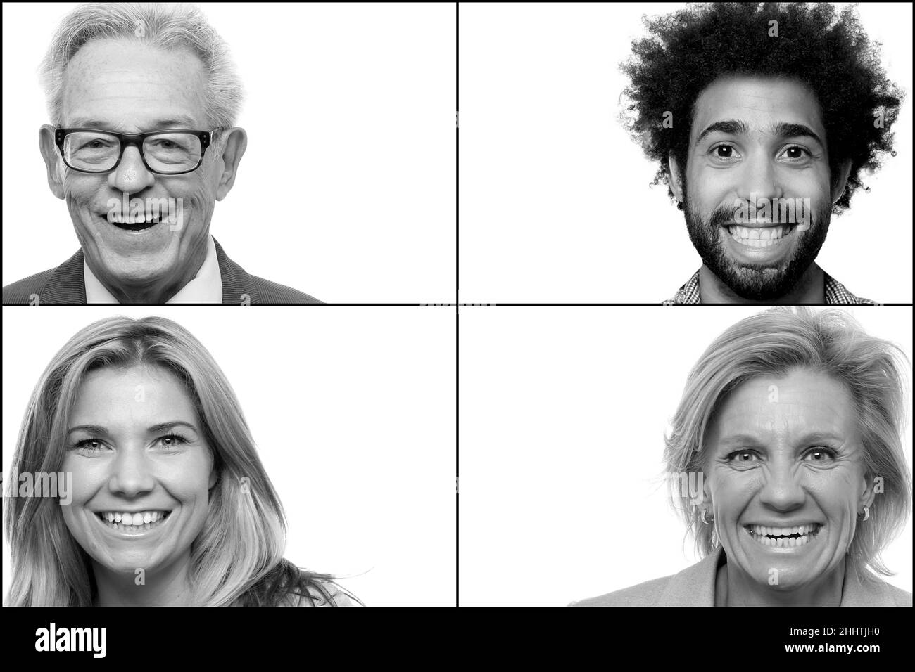 Group of people in a collage Stock Photo - Alamy