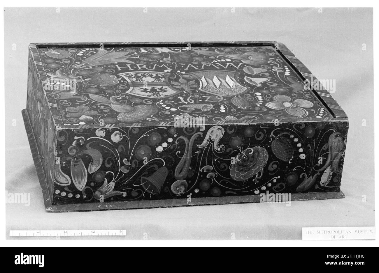 Box 17th century Swiss. Box. Swiss. 17th century. Wood, painted ...