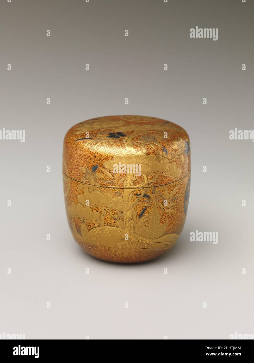 Box with Design of Pine, Bamboo, and Cherry Blossom 19th century Japan ...
