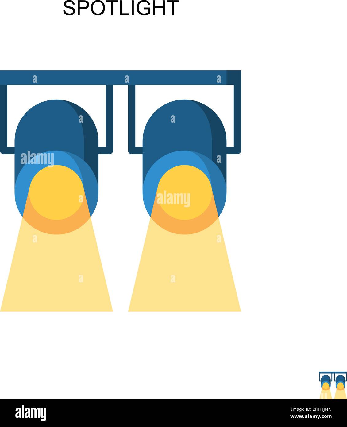 Spotlight Simple vector icon.Perfect color modern pictogram on editable ...