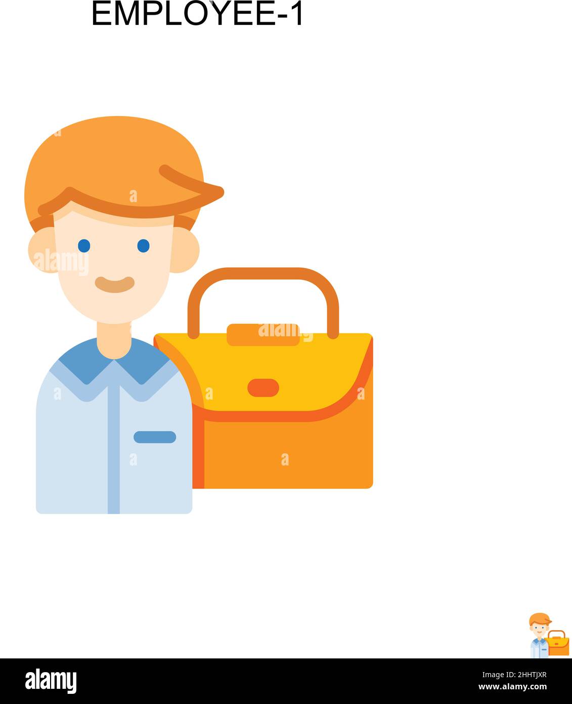 Employee-1 Simple vector icon.Perfect color modern pictogram on ...