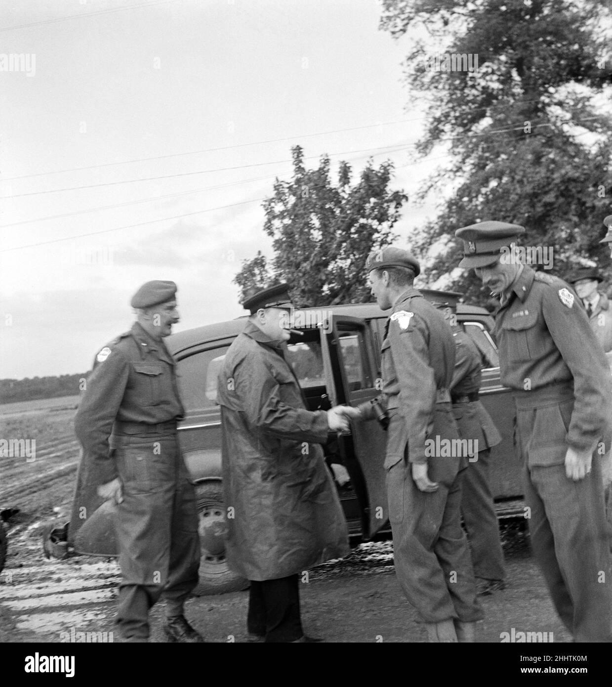 British Prime Minister Winston Churchill pictured on his visit to ...