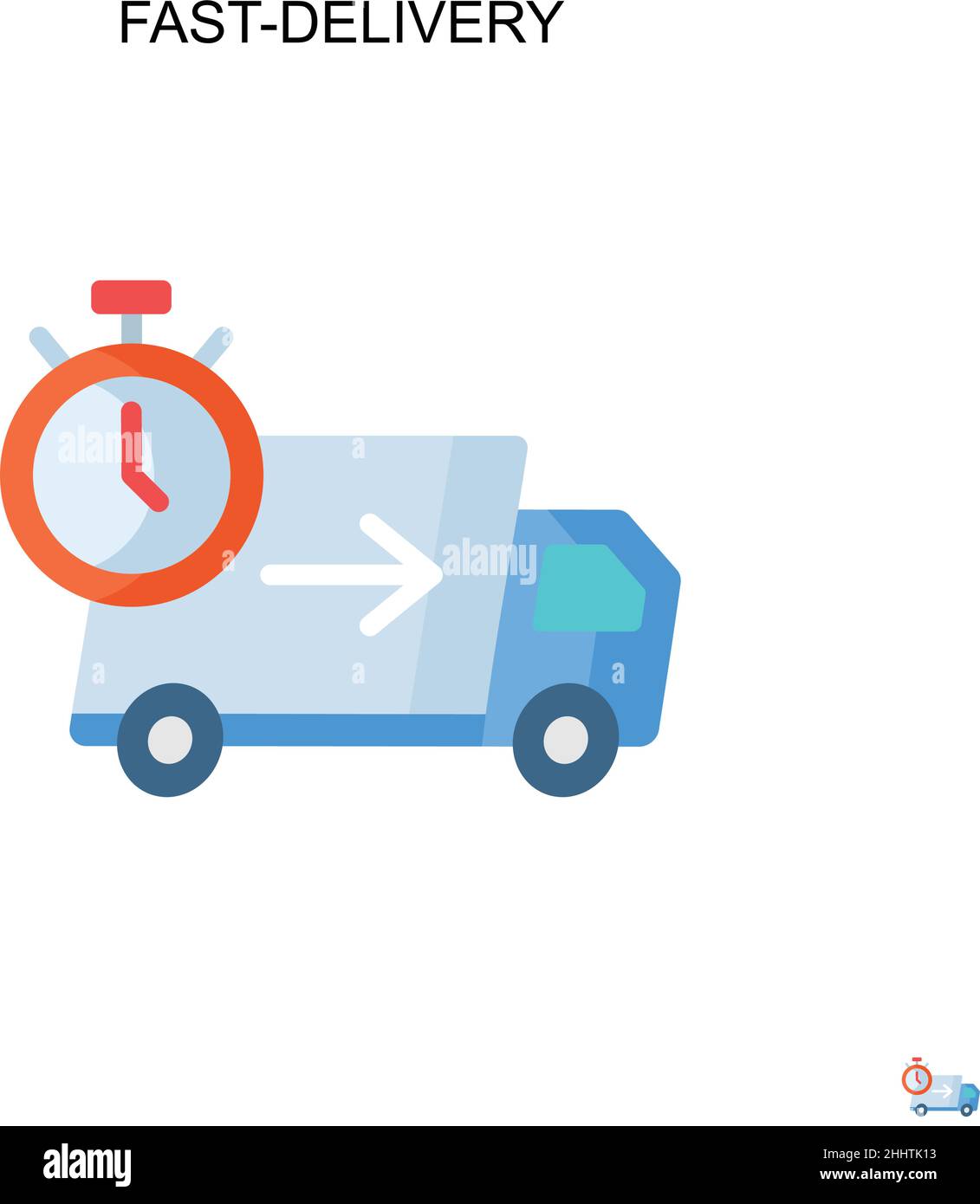 Fast-delivery Simple vector icon.Perfect color modern pictogram on ...