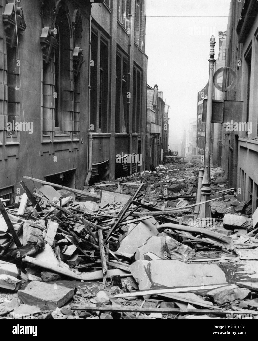 Slaney Street off Steelhouse Lane in Birmingham, packed with debris ...