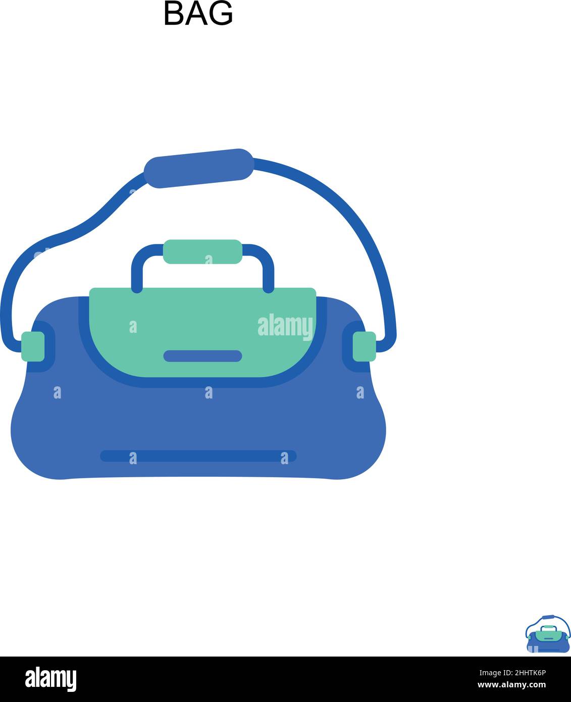 Bag Simple vector icon.Perfect color modern pictogram on editable ...