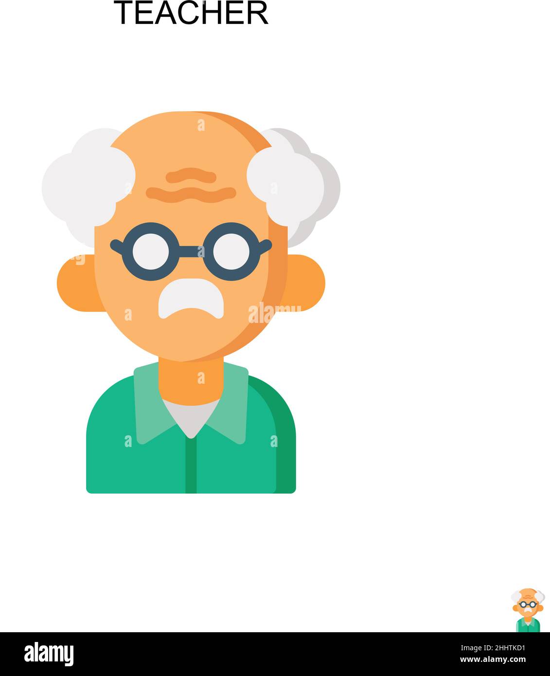 Teacher Simple vector icon.Perfect color modern pictogram on editable ...