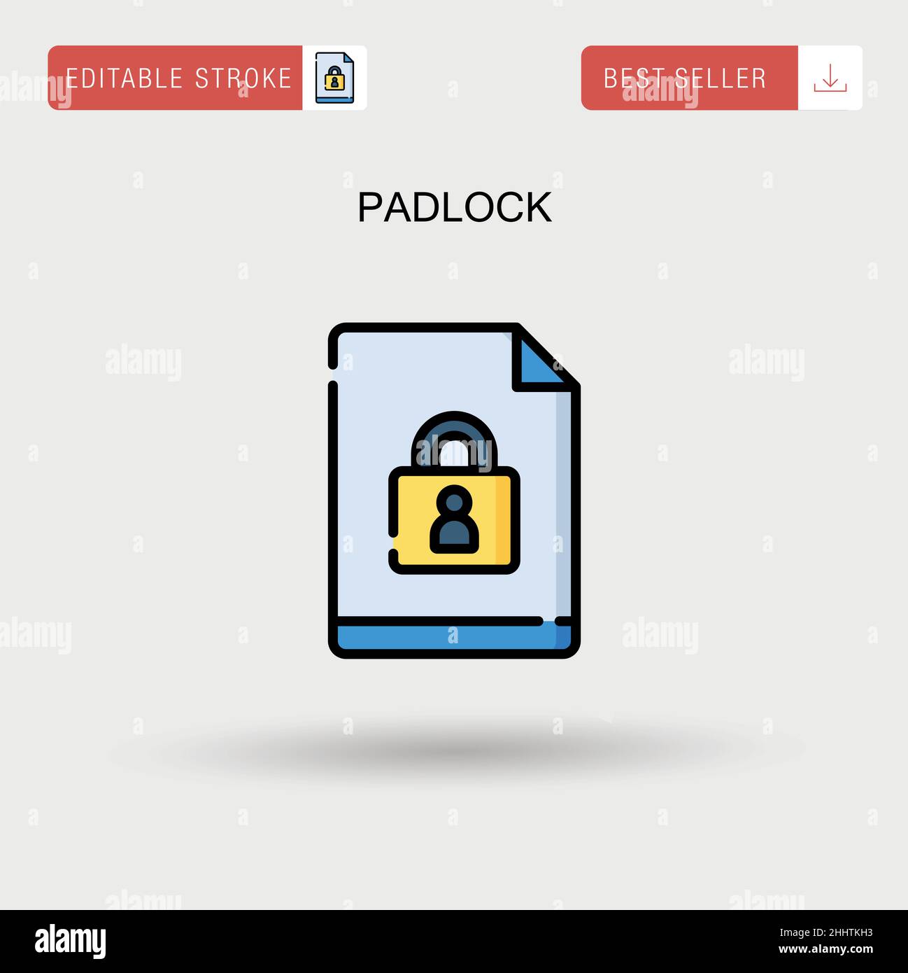 Padlock Simple vector icon Stock Vector Image & Art - Alamy
