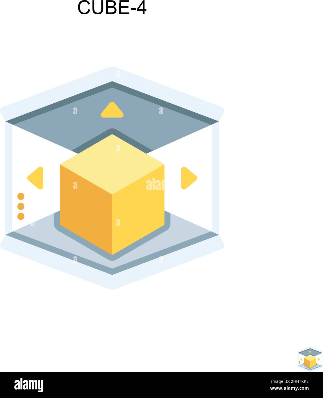 Cube-4 Simple vector icon.Perfect color modern pictogram on editable ...