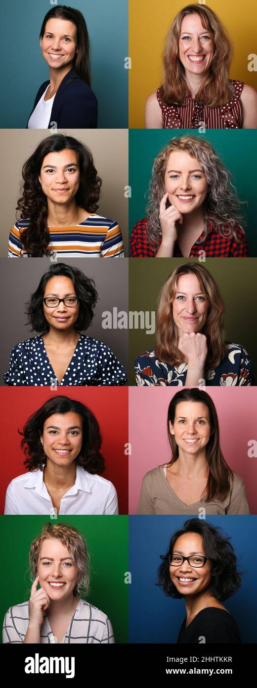 Group of beautiful people in a collage Stock Photo - Alamy